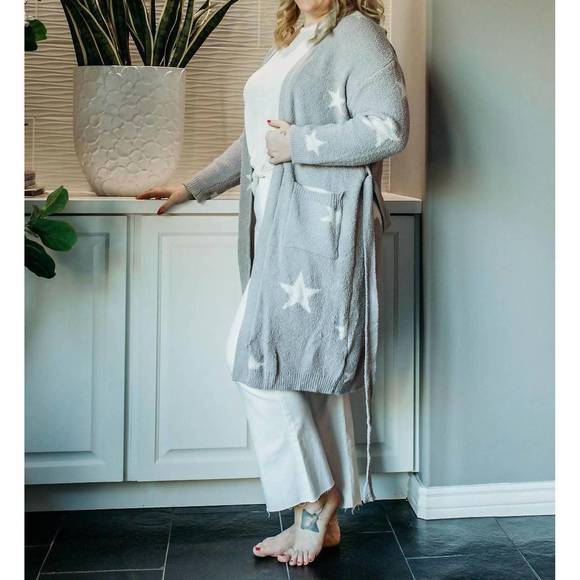 Blakely | Sweaters | New Blakeley Star Cardigan In Grey | Poshmark